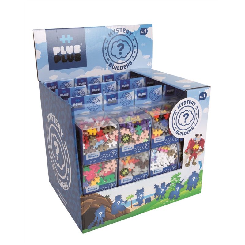 Mystery Builders Serie 1 - 50 stk. MINI BASIC klodser - Plus Plus