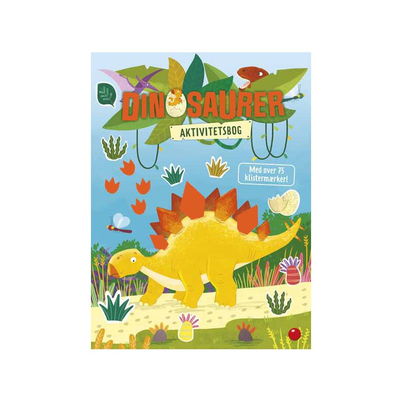 Dinosaurer aktivitetshæfte med 75 klistermærker (4-6 år) - Forlaget Bolden